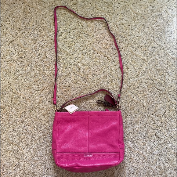 Coach | Bags | Magenta Coach Handbag With Crossbody Attachment | Poshmark